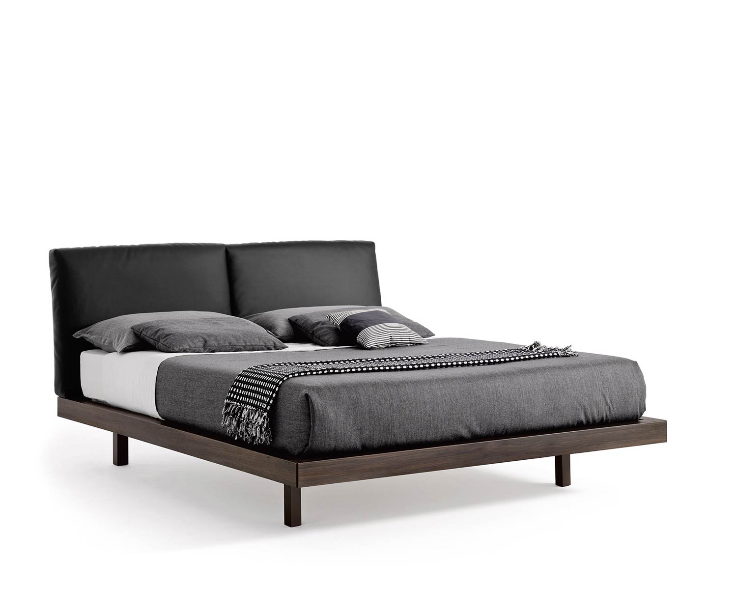 Novamobili Design Bett Nido 160 x 200 cm Kopfteil Echtleder