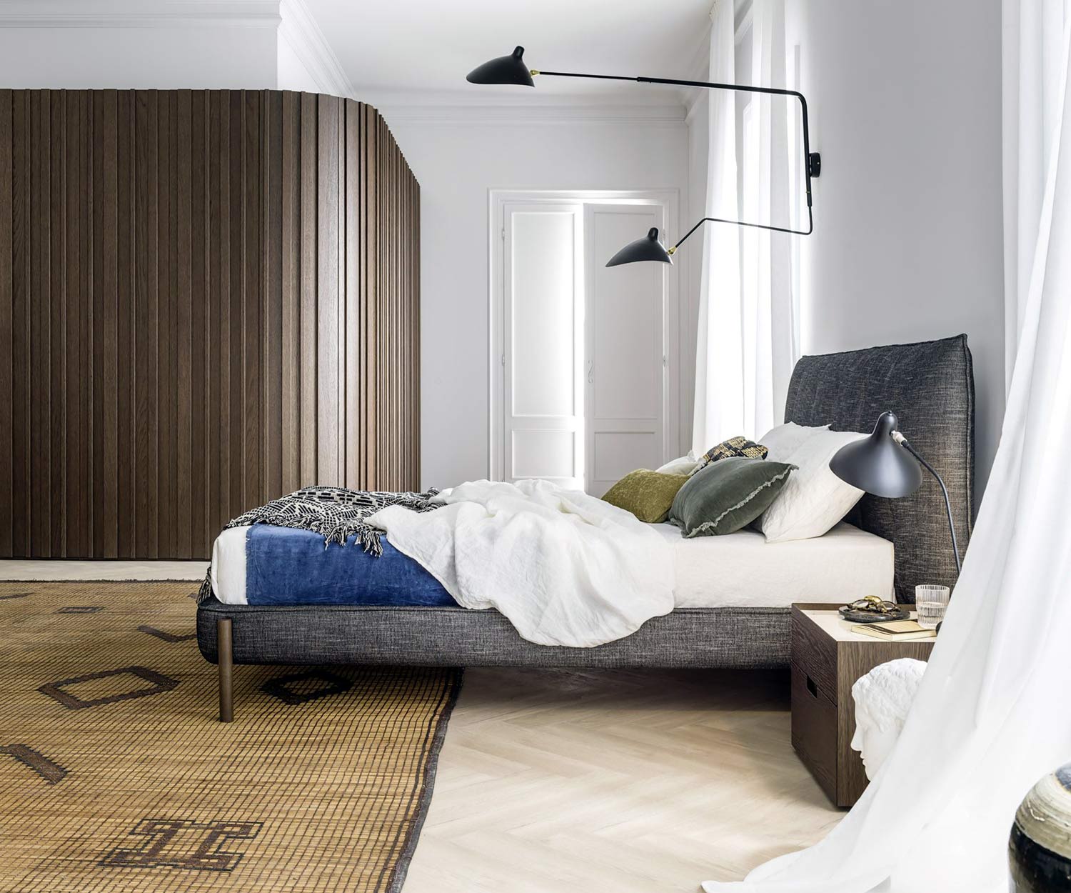 Novamobili Design Bett Tufte Weiß 160x200 180x200